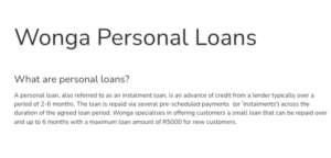 Wonga Personal Loans: Get up to R8,000 with Easy Repayment Options ...